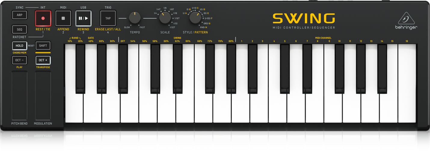 Test: Behringer Swing/MIDI-Keyboard mit Sequencer und CV - DJ LAB
