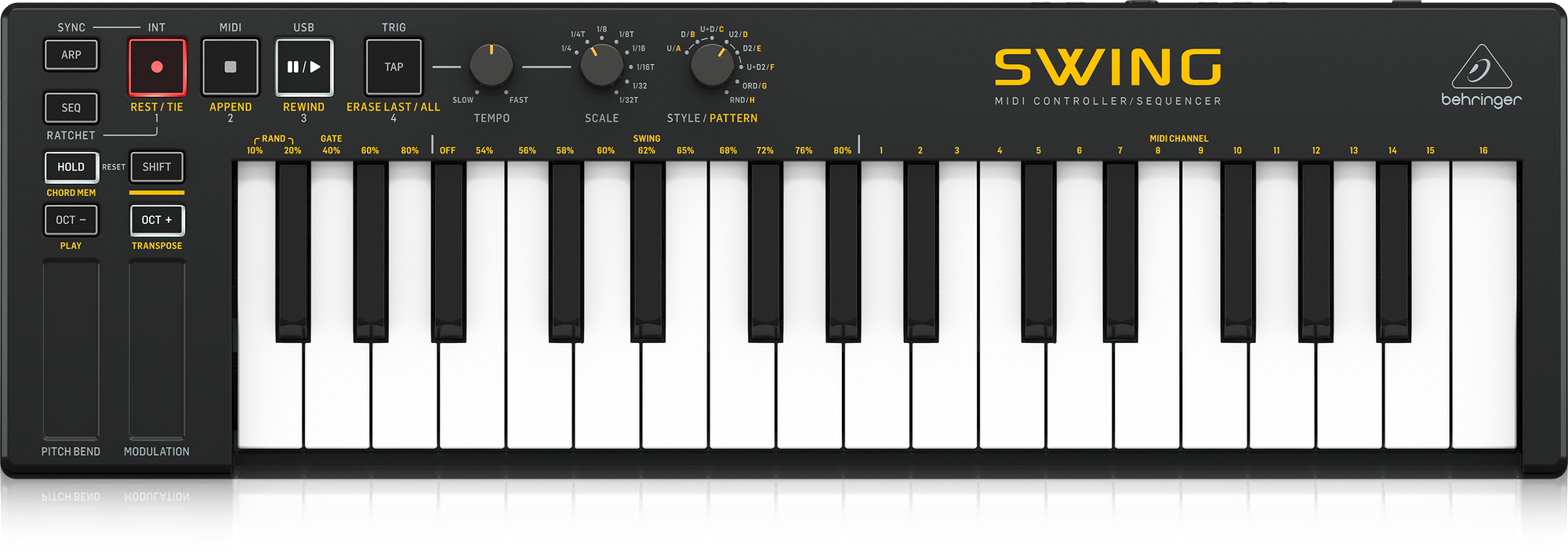 Test: Behringer Swing/MIDI-Keyboard mit Sequencer und CV - DJ LAB